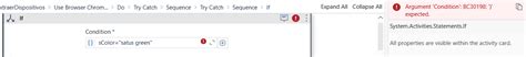 Error Argument Condition Bc30198 Expected Studio Uipath