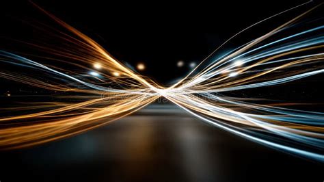 Electromagnetic Field Visualization Neon Colors And Flowing Current Lines Chaotic Lightning