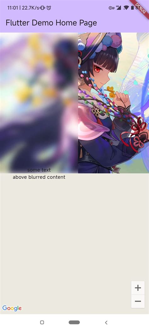 BackdropFilter Not Working As Expected With Google Map On Android
