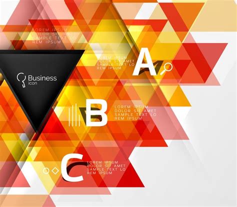 Premium Vector Vector Infographic Triangles