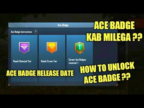 WHEN WILL WE GET ACE BADGE IN PUBG HOW TO GET ACE BADGE IN PUBG HOW TO UNLOCK ACE BADGE IN