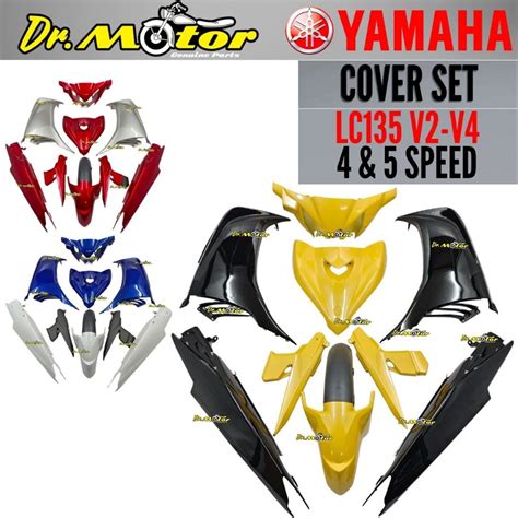 Yamaha Lc135 V2 V3 V4 Lc 135 Lc 4s 5s Cover Set Coverset Body Caver Complete Black White Blue