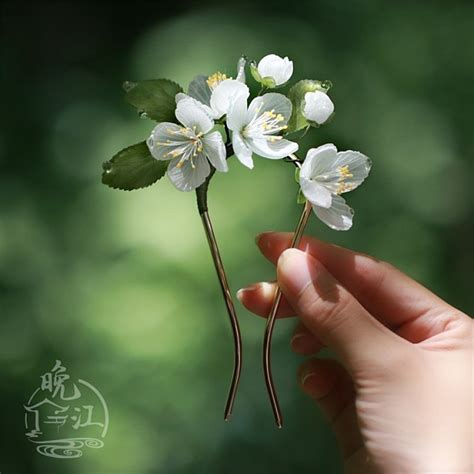 山梅花 热缩花簪古风发簪汉服步摇新中式简约日常簪子国风头饰女 淘宝网
