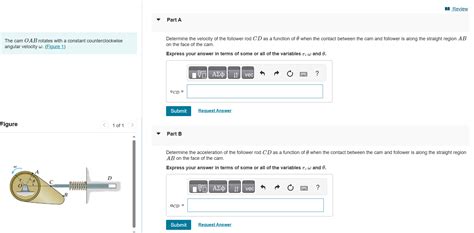 Solved The Cam Oab Rotates With A Constant Counterclockwise