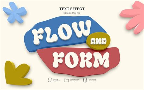 Premium Psd Flow Text Effect