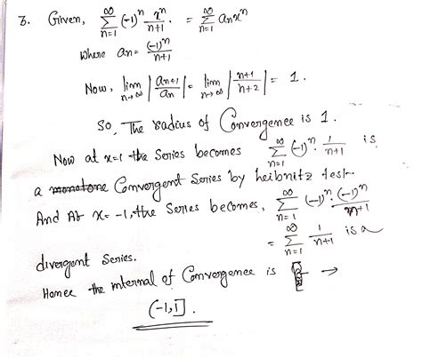 [solved] Show All The Steps Please 3 Find The Radius Of Convergence Course Hero
