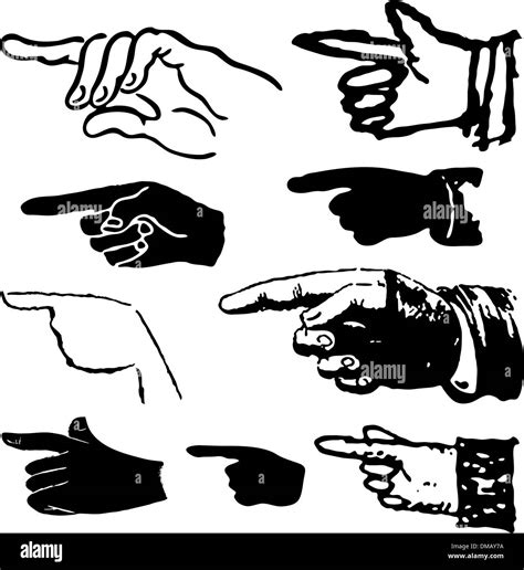 Collection Des Gestes De La Main Vector Illustration Image Vectorielle