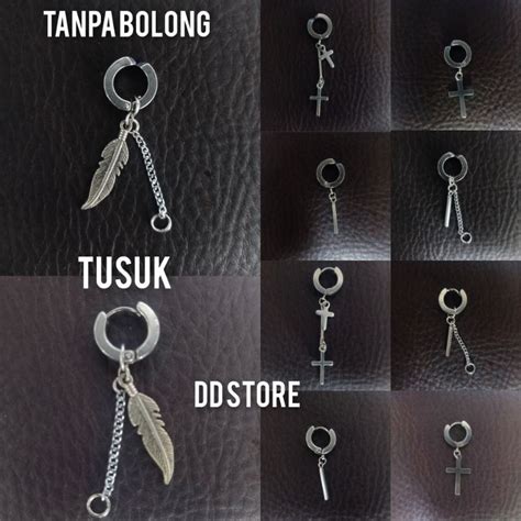 Jual Anting Cowok Hits Gantung Hits Korea Jepitandtindik Shopee Indonesia