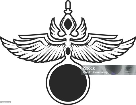 영적으로 날개 기호 서식 파일 디자인 요소 엠 블 럼 배지 벡터 일러스트 레이 션 거위 새에 대한 스톡 벡터 아트 및 기타 이미지 거위 새 고딕 양식 고풍스런