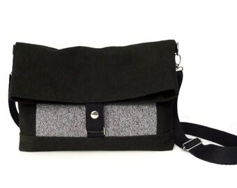 Maxi Bag Bolso Bandolera Marina Blanco Negro