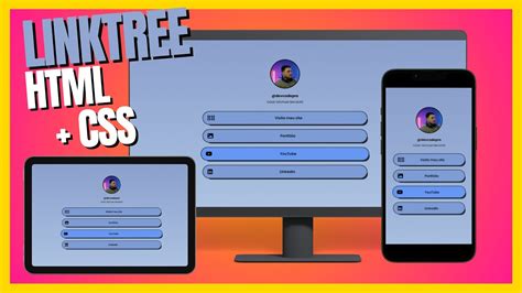 Como Criar A Interface De Um Linktree Completa Com Html E Css