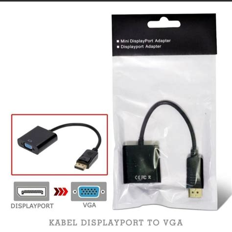 Jual Kabel Converter Displayport Dp To Vga Displayport Dp To Vga Converter Cable Shopee