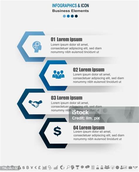 인포 그래픽 비즈니스 타임 라인 프로세스 차트 템플릿입니다 마케팅 아이콘은 워크플로 레이아웃 보고서에 사용할 수 있습니다 4