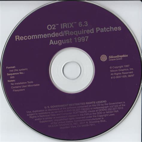 Sgi Cd O2 Irix 6 3 Recommended Required Patches August 1997 Free Download Borrow And