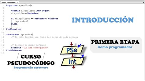 Introducción PSEUDOCÓDIGO capítulo YouTube