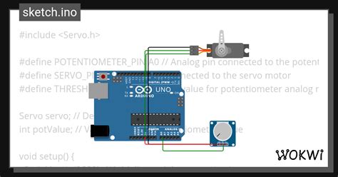 Potentiometer Trigger Servo Motor Experiment 8 Lab 8 Canoy Copy Threshold Wokwi Esp32