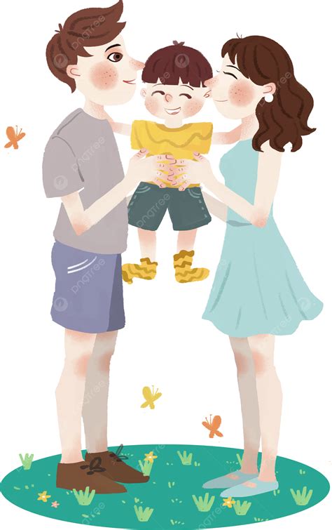 어린이 일러스트 크리 에이 티브 일러스트를 들고 부모 아버지의 날 어머니의 날 어린이 날 Png 일러스트 및 Psd 이미지 무료 다운로드 Pngtree