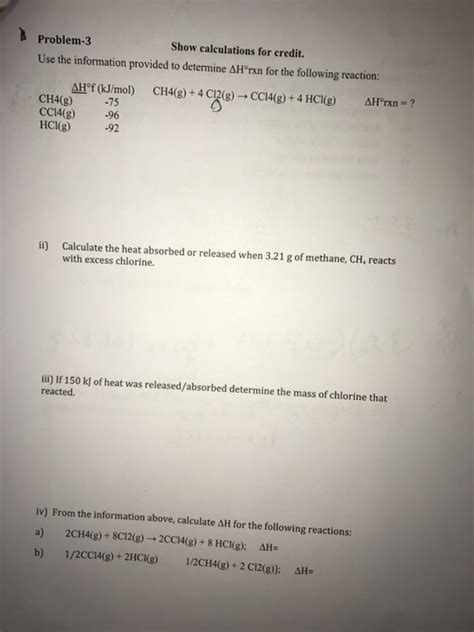 Solved Use The Information Provided To Determine Delta H Chegg