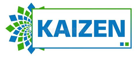 Kaizen Blue Bulb Texture Text Vertical Stock Illustration