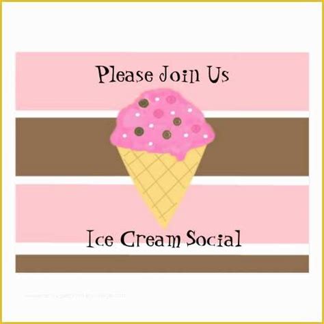 Ice Cream Social Invitation Free Template