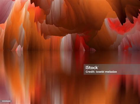 추상적인 풍경 초현실적인 호수와 반사 예술 창의성 및 상상력 3d 그림 0명에 대한 스톡 사진 및 기타 이미지 0명 개념 거리가 먼 Istock