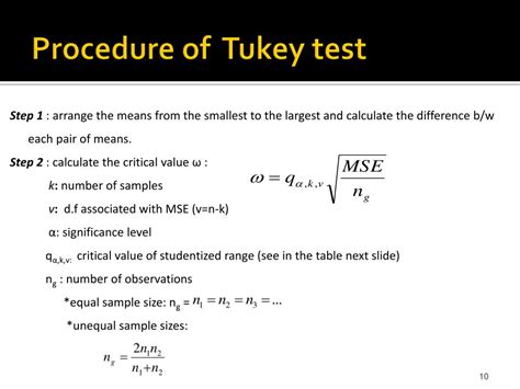 PPT Tukey Test Power Analysis For ANOVA PowerPoint Presentation ID
