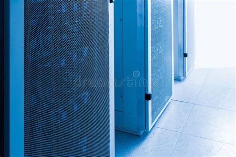 Server Room With Racks In Internet Data Center Stock Image Image Of
