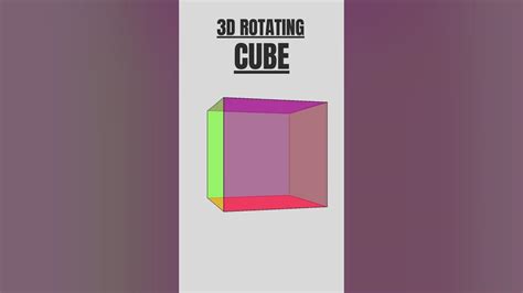 3d Rotating Cube Animation Shorts Youtube