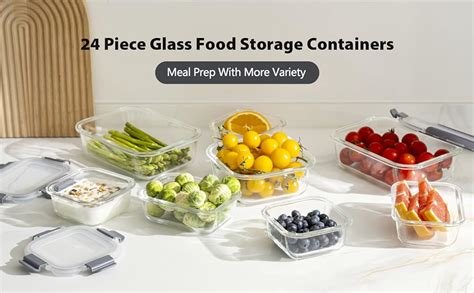 S Salient 24 Pieces Glass Food Storage Containers With Lids Glass Meal Prep