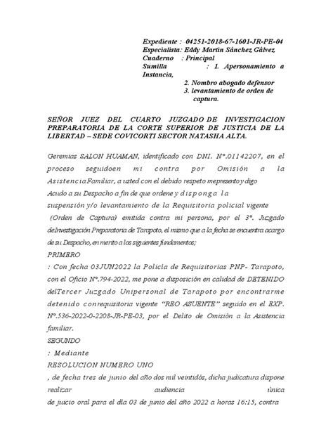 Levantamiento De Orden De Captura Pdf Gobierno Justicia