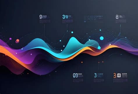 Futuristic Infographic With 3d Wave Points Premium Ai Generated Image