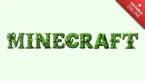 Minecraft St Patricks Day Clover Font Text Effect Generator