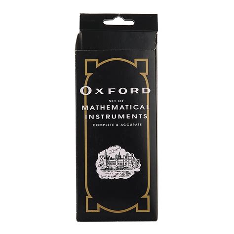 Oxford Maths Set Geometry Mathematics Instruments Set In Tin Protective