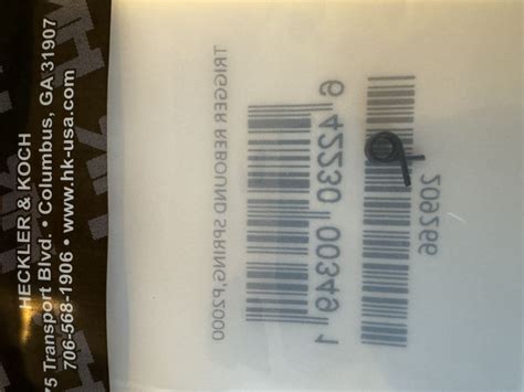 Hk P2000 Trigger Rebound Spring Light Blue Ridge Supplies