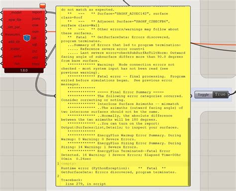 Getsurfacedata Errors Discovered Program Terminates Ladybug Tools Ladybug Tools Forum