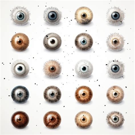 Premium Photo Pupil Textures Unveiled A Kaleidoscope Of Colors And Patterns On White Background