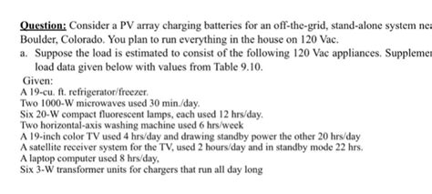 Solved Question Consider A PV Array Charging Batteries For Chegg