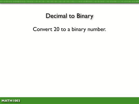 Math1003 19 Converting Decimal To Binary And Hex Pdf