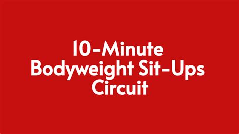 10 Minute Bodyweight Sit Ups Circuit Abformer Products