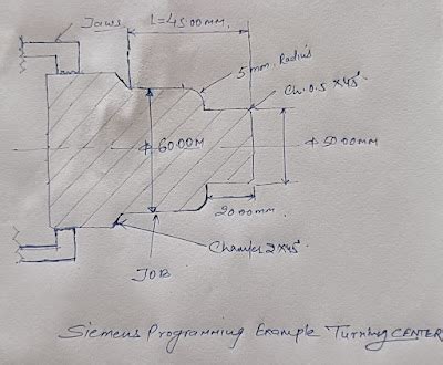 Siemens Cnc Turning Programming Example In Hindi Siemens Turing Example
