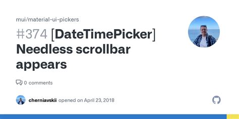Datetimepicker Needless Scrollbar Appears Issue Mui Material Ui Pickers Github