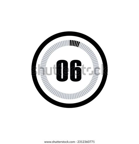 Timer 6 Minutes Seconds Hours Stopwatch Stock Vector Royalty Free