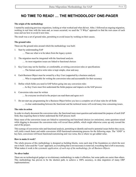 Data Migration Methodology For Sap V2 Pdf