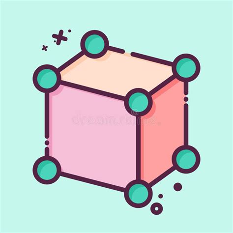 Icon Framework Related To 3d Visualization Symbol Mbe Style Simple Design Editable Stock