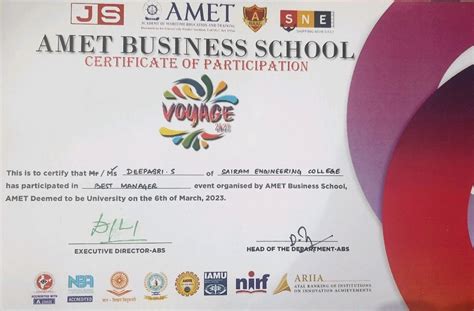 Deepasri S On Linkedin Businessschool Event Participation Bestmanager