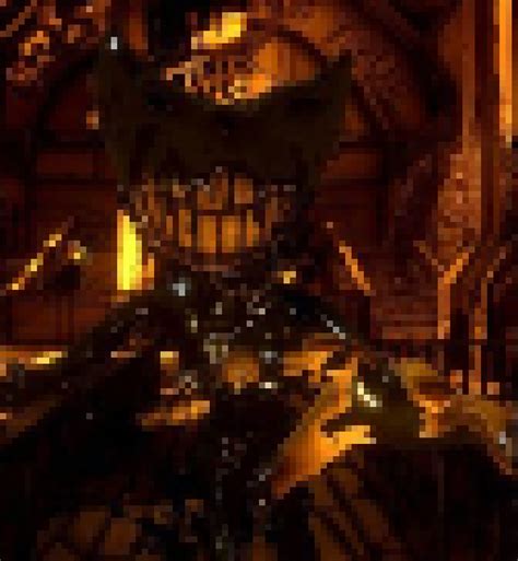 Shadow Turns Around But Ink Bendy Is Running Towards Him And Reaches Out To Grab Him Pixel