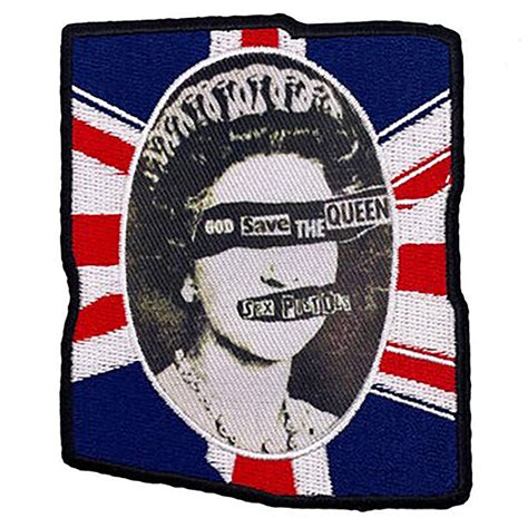 Sex Pistols Uk Flag Queen Embroidered Patch 449375 Rockabilia Merch Store
