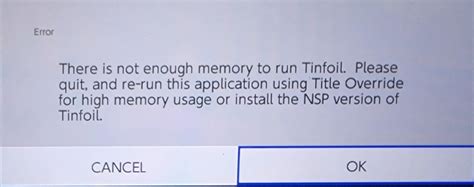 Tinfoil Error Code 01e40000 And Nsp Installation What Do I Do Please Help R Switchpirates