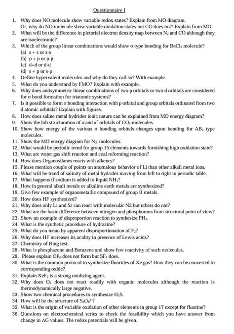 Why Does No Molecule Show Variable Redox States Explain From Mo Diagram Or Why Do No Molecule