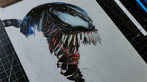 Venom Colour Drawing Hyper Relastic Drawing Of Venom Part 1